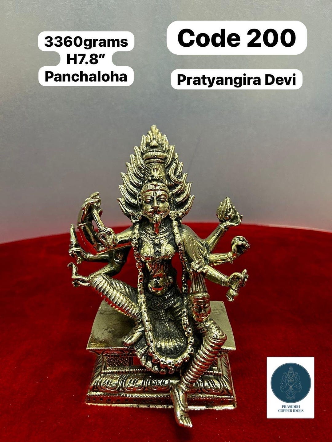Prasiddh Copper Idols Presents Panchaloha Idol of Atarvana Bhadrakali ...