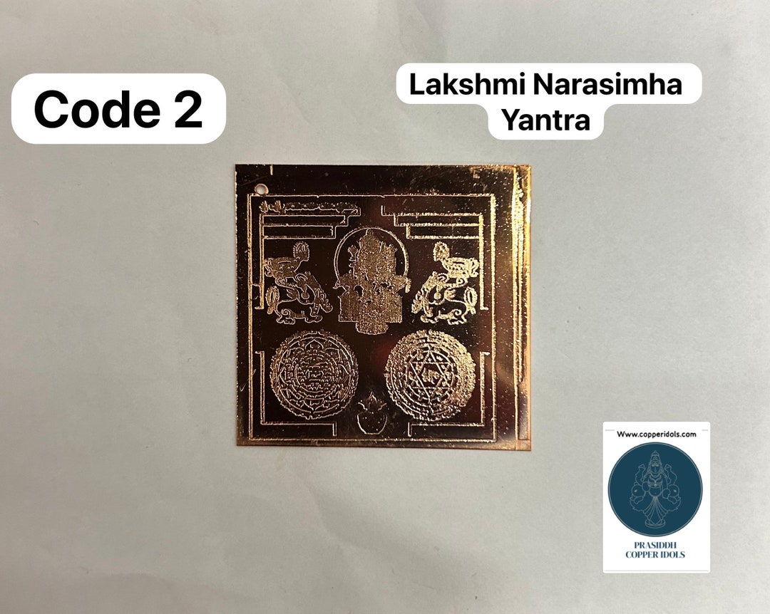 Prasiddh Copper Idols Present Lakshminarasimha Yanthra - Etsy