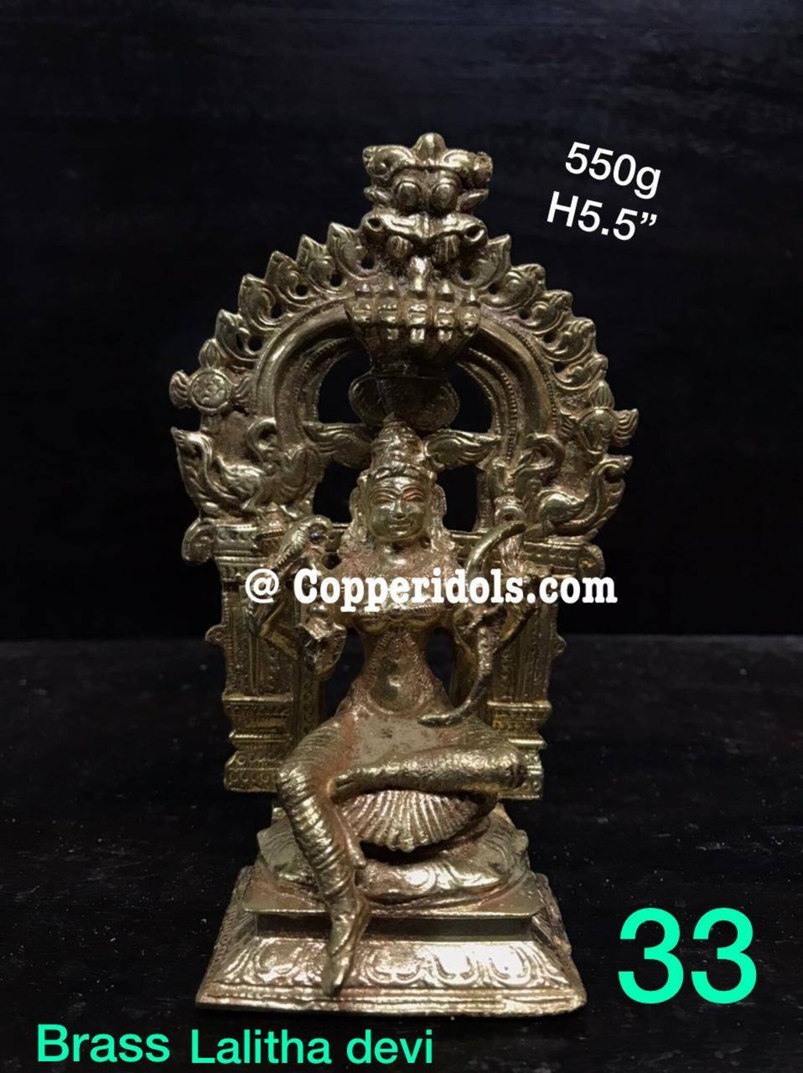 Prasiddh Copper Idols Presents Brass Idol of Lalitha Devi - Etsy