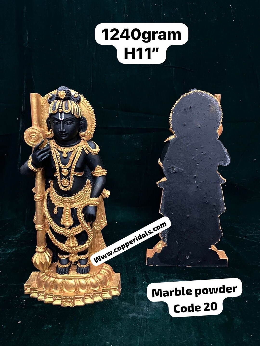 Prasiddh Copper Idols Presents Marble Powder Udupi Krishna - Etsy