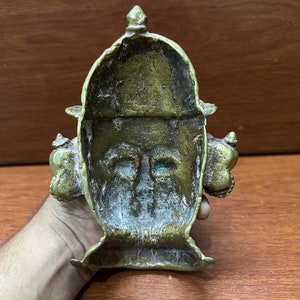 Vintage Bronze Cast Devi Mukha Mask - Etsy