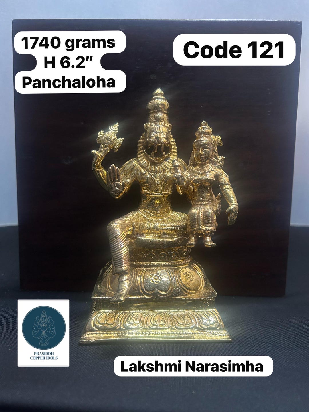 Panchaloha Made Vintage Idol Replica of Lakshmi Narasimha Swamy - Etsy