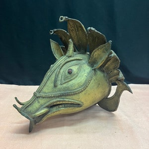 Vintage Bronze Cast Bhoota Mask, Panjurli From Coastal Kerala - Etsy