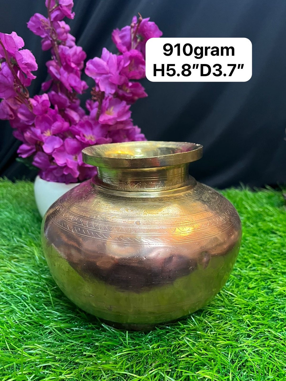 Vintage Bronze Cast Kalasa Pot - Etsy