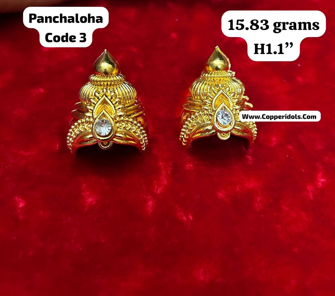 Panchaloha Made Kiritam/crowns for God set of 2 - Etsy