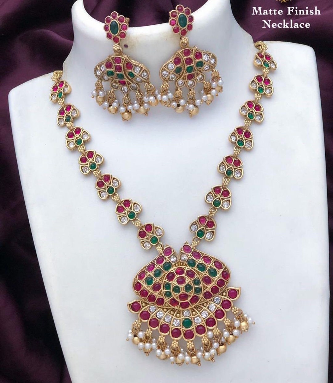 Panchaloha Made Gold Polished Grand Jewellery Set Butterfly Design - Etsy