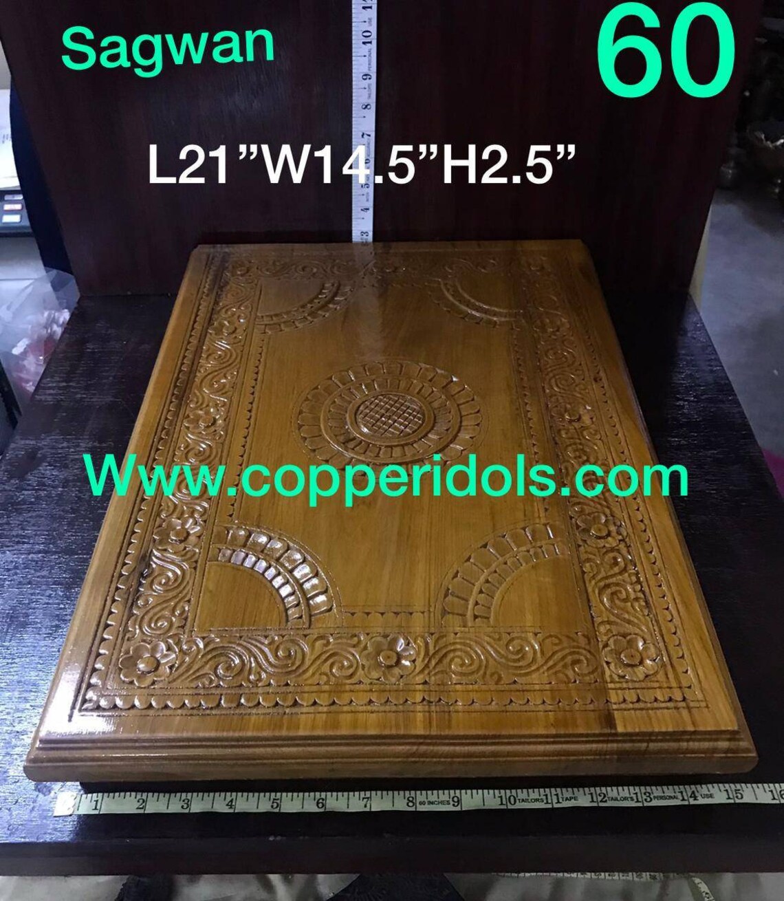 Prasiddh Copper Idols Presents Hand Carved Teak Wood Plank for - Etsy