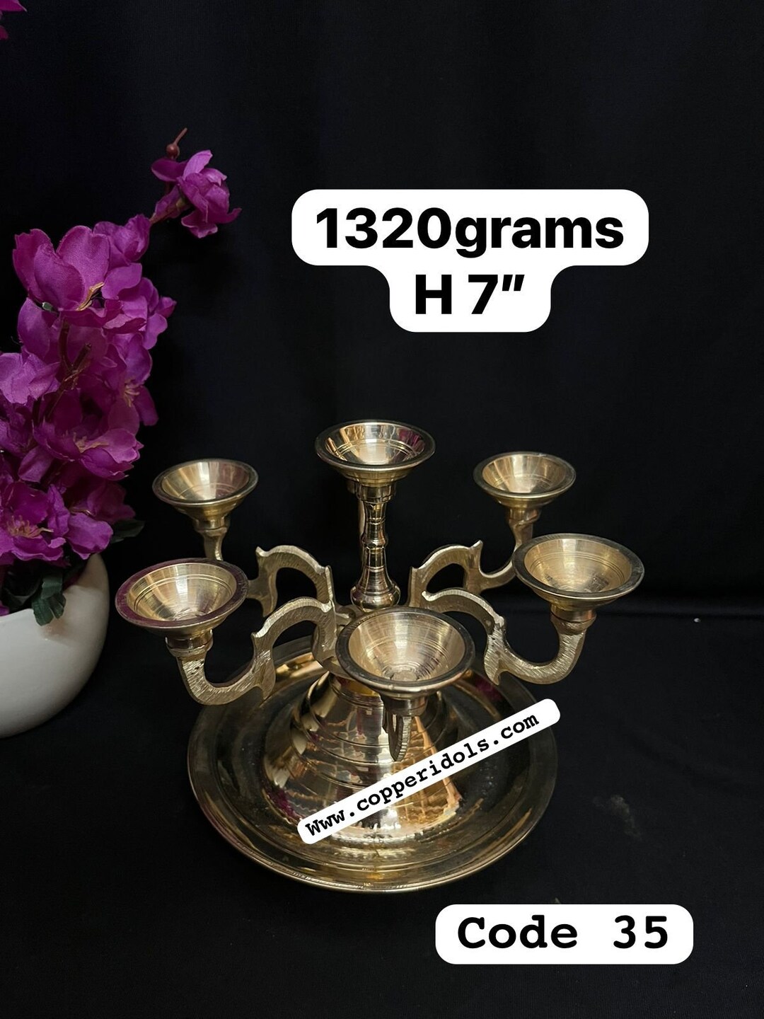 Prasiddh Copper Idols Presents Brass Sapta Aarti / Arati / Deepam - Etsy