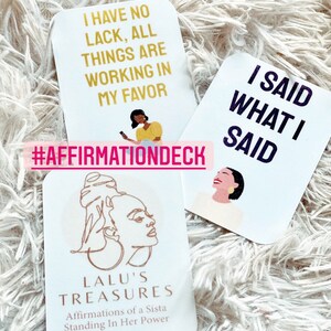 Affirmation Cards Black Girl Affirmation Deck Self Care Self Love Black ...