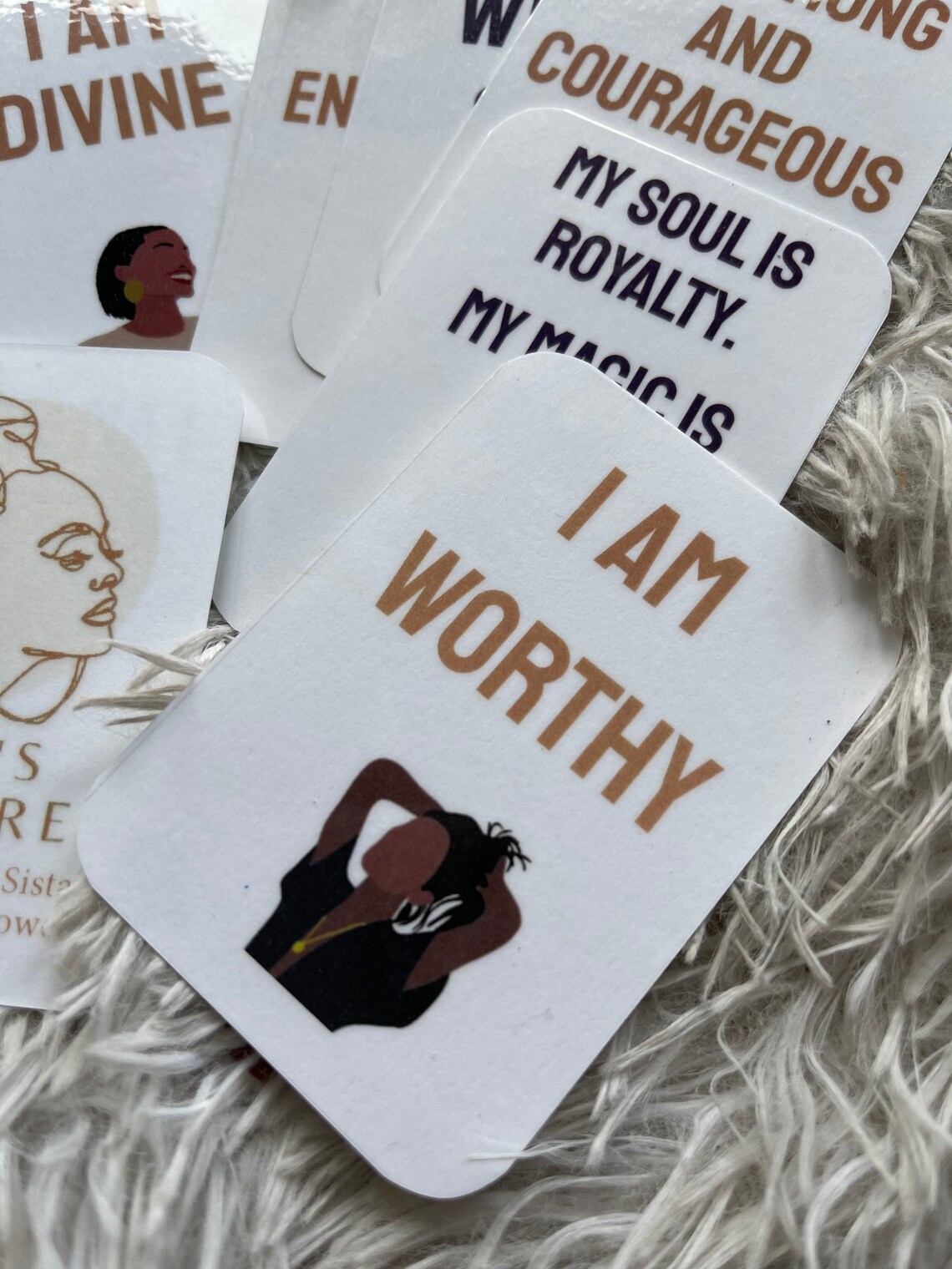 Affirmation Cards Black Girl Affirmation Deck Self Care - Etsy