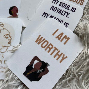 Affirmation Cards Black Girl Affirmation Deck Self Care Self Love Black ...