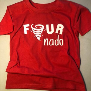 4th Birthday Shirt - Fournado - Tornado Birthday Boy Shirt - Four Years ...