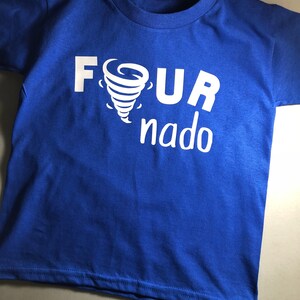 4th Birthday Shirt - Fournado - Tornado Birthday Boy Shirt - Four Years ...