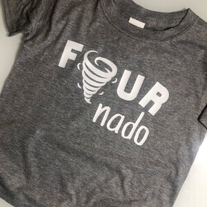 4th Birthday Shirt - Fournado - Tornado Birthday Boy Shirt - Four Years ...