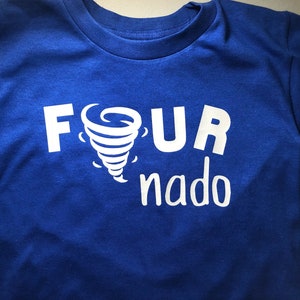 4th Birthday Shirt - Fournado - Tornado Birthday Boy Shirt - Four Years ...