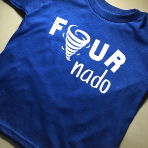 4th Birthday Shirt - Fournado - Tornado Birthday Boy Shirt - Four Years ...