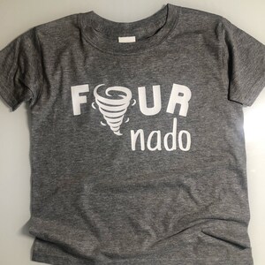 4th Birthday Shirt - Fournado - Tornado Birthday Boy Shirt - Four Years ...