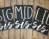 Three Sisters 3 Sisters Big Middle Little Sister Sibling - Etsy