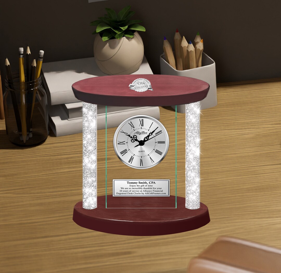 Certified Public Accountant Logo Double Diamond Crystal Filled Pillar ...