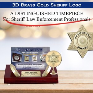 Sheriff Deputy Law Enforcement Academy Graduation Gift Gold Engrave ...