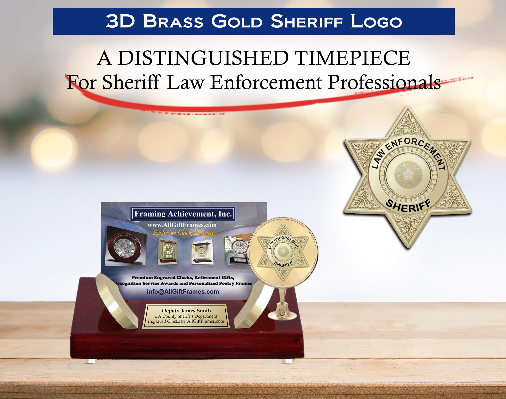 Sheriff Deputy Law Enforcement Academy Graduation Gift Gold Engrave ...