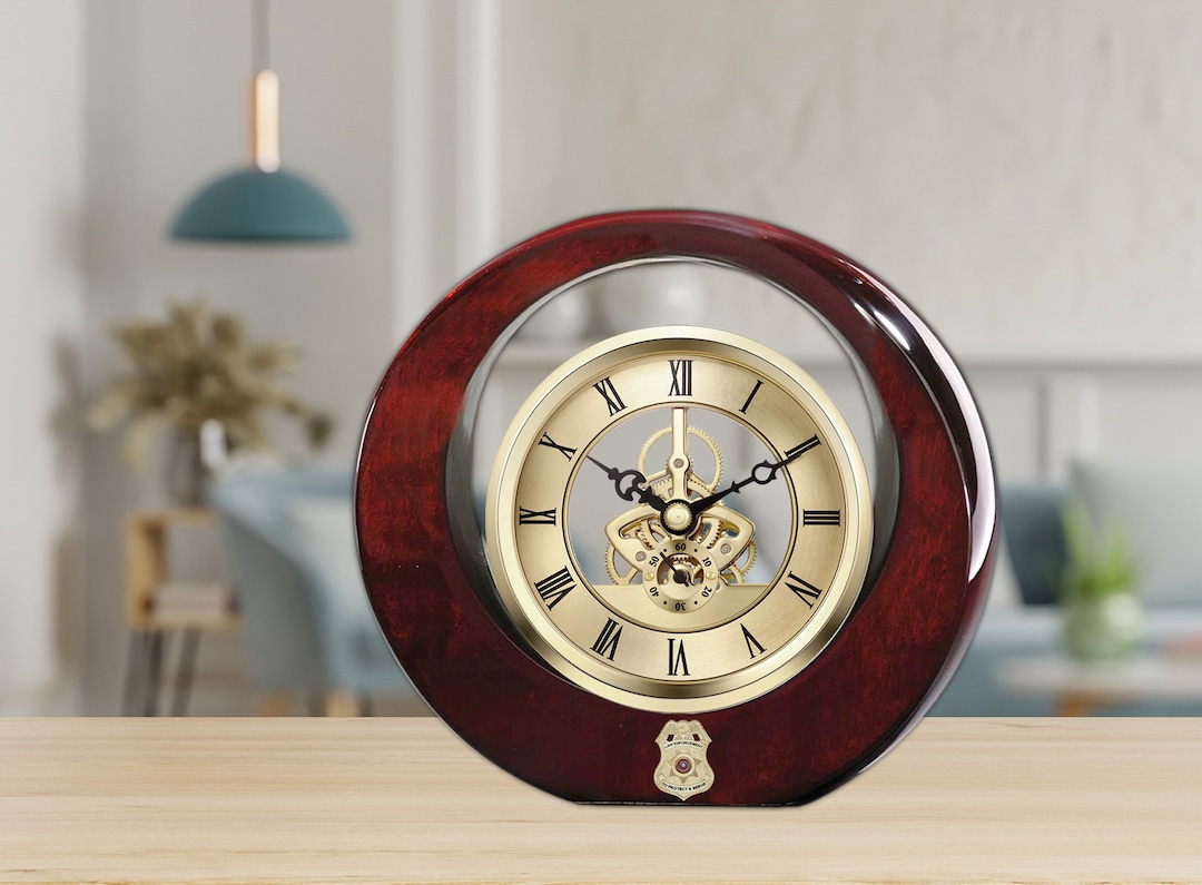 Police Officer End of Watch Gear Clock With Law Enforcement Logo ...