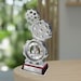 Personalized Clock Engraved Triple Gear Shape Table Clock Trophy ...
