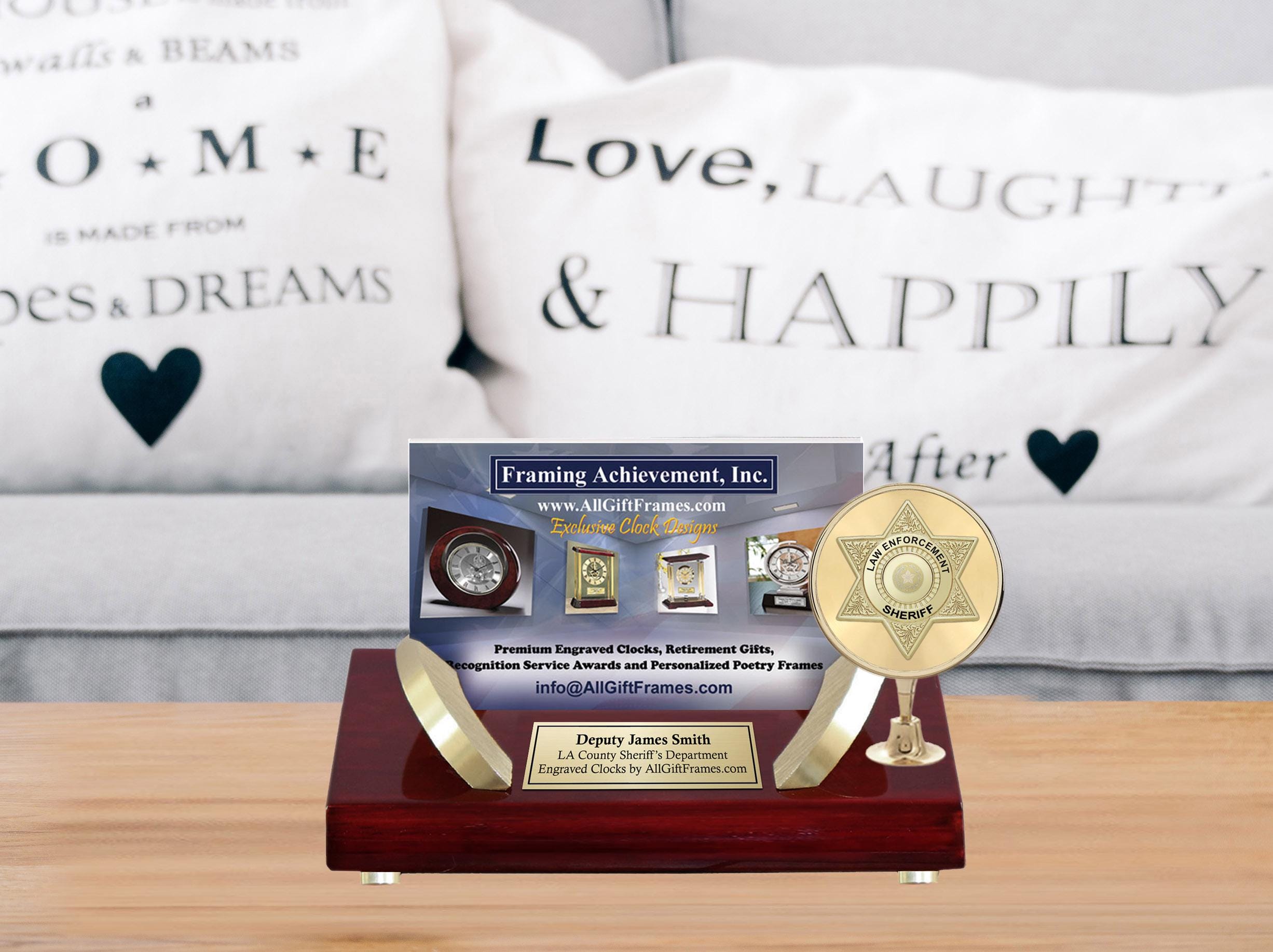 Sheriff Deputy Law Enforcement Academy Graduation Gift Gold Engrave ...