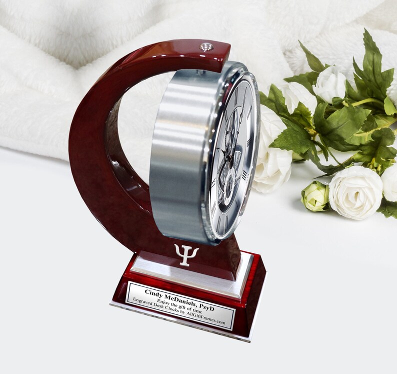Psychology Logo Large Quartz Gear Desk Clock Rotate 360 Degree ...