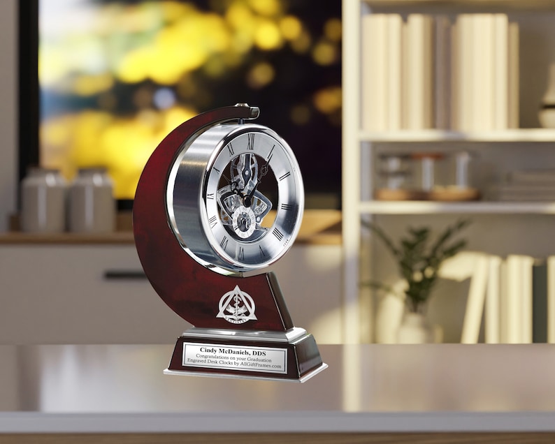 Dentistry Logo Large Gear Clock Rotate Doctor Dental Surgery Thank You ...