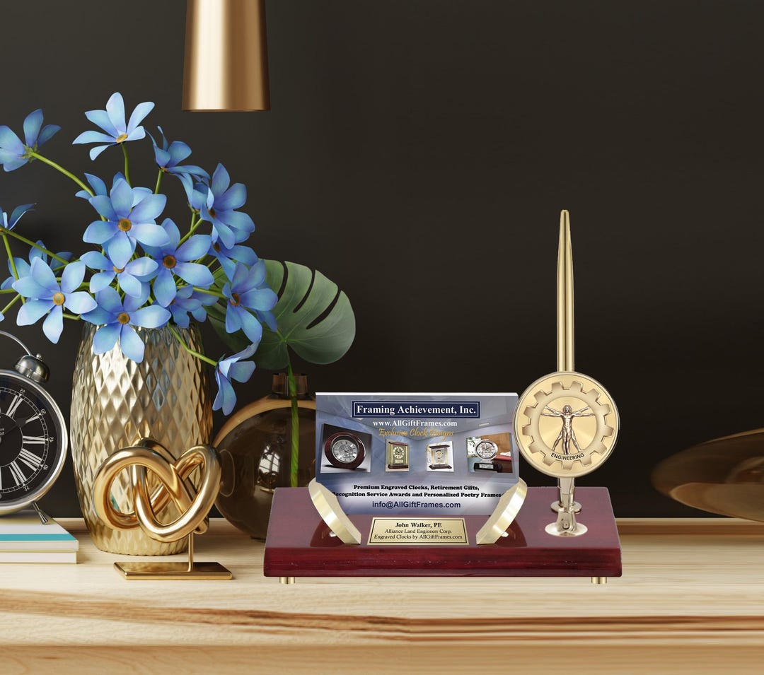 Engineer Engrave Desk Nameplate Pen Engineer Congratulation Engineering ...