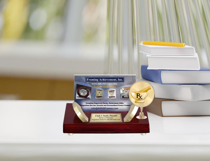 Best Doctor of Pharmacy Graduation Gift Engrave Business Card Holder ...