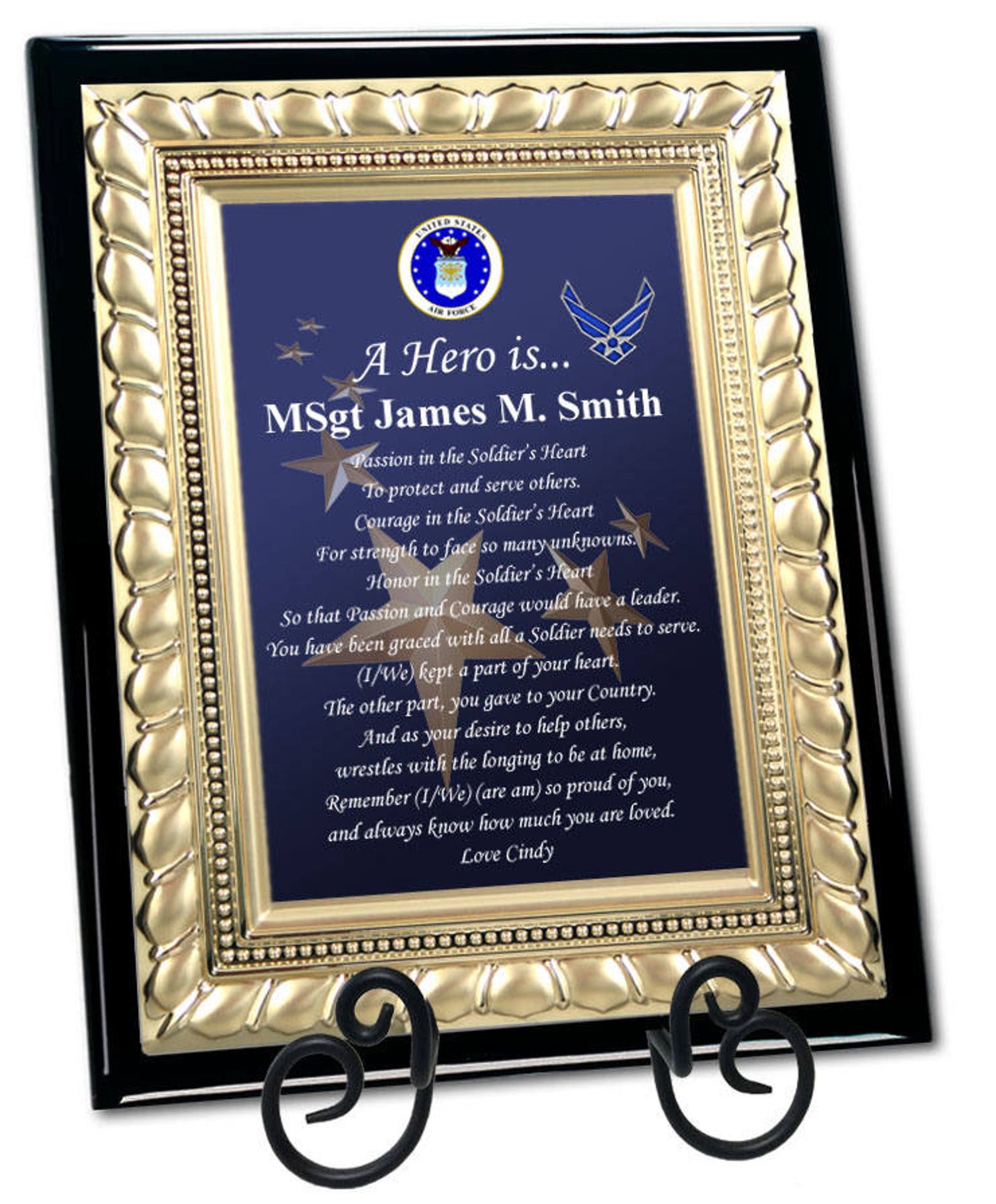 Military Gift USAF Plaque Poem for Retirement Discharge Going Away ...