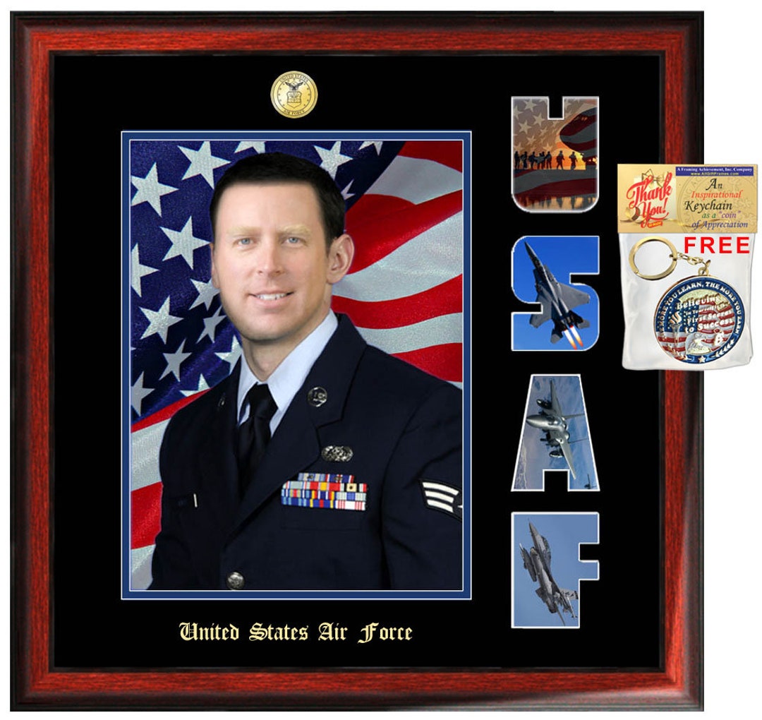 USAF Picture Frame With Air Force Collage Letter Military Wall Photo ...