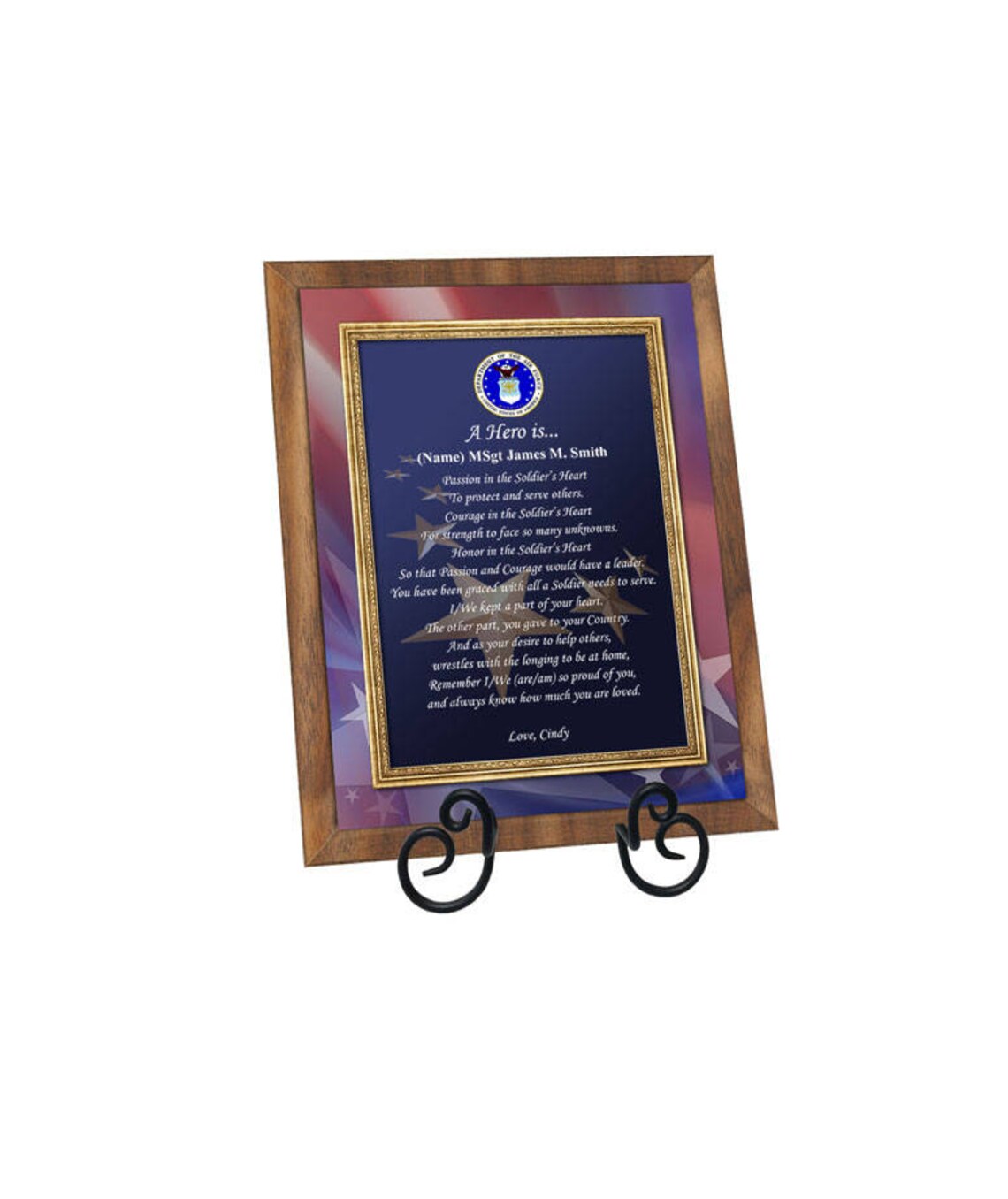 USAF Gift Air Force Plaque for Retirement Homecoming Discharge Going ...