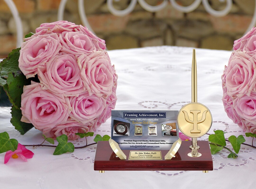 Therapist Engrave Desk Pen Congratulation Psychology Logo Service Award ...