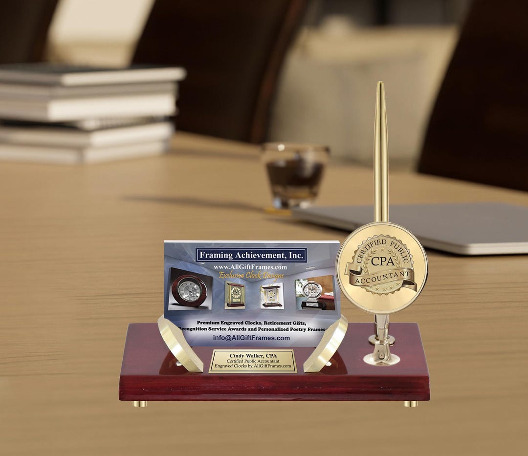 Engrave Desk Nameplate Pen CPA Congratulation Certified Public ...