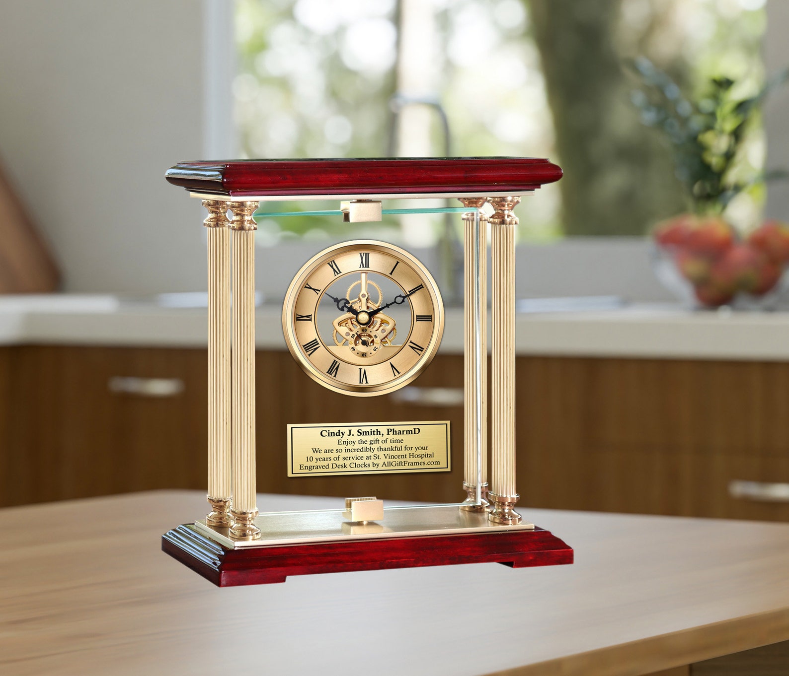 Personalize Rotating Mechanical Gear Clock Desk Clock Law Professional ...