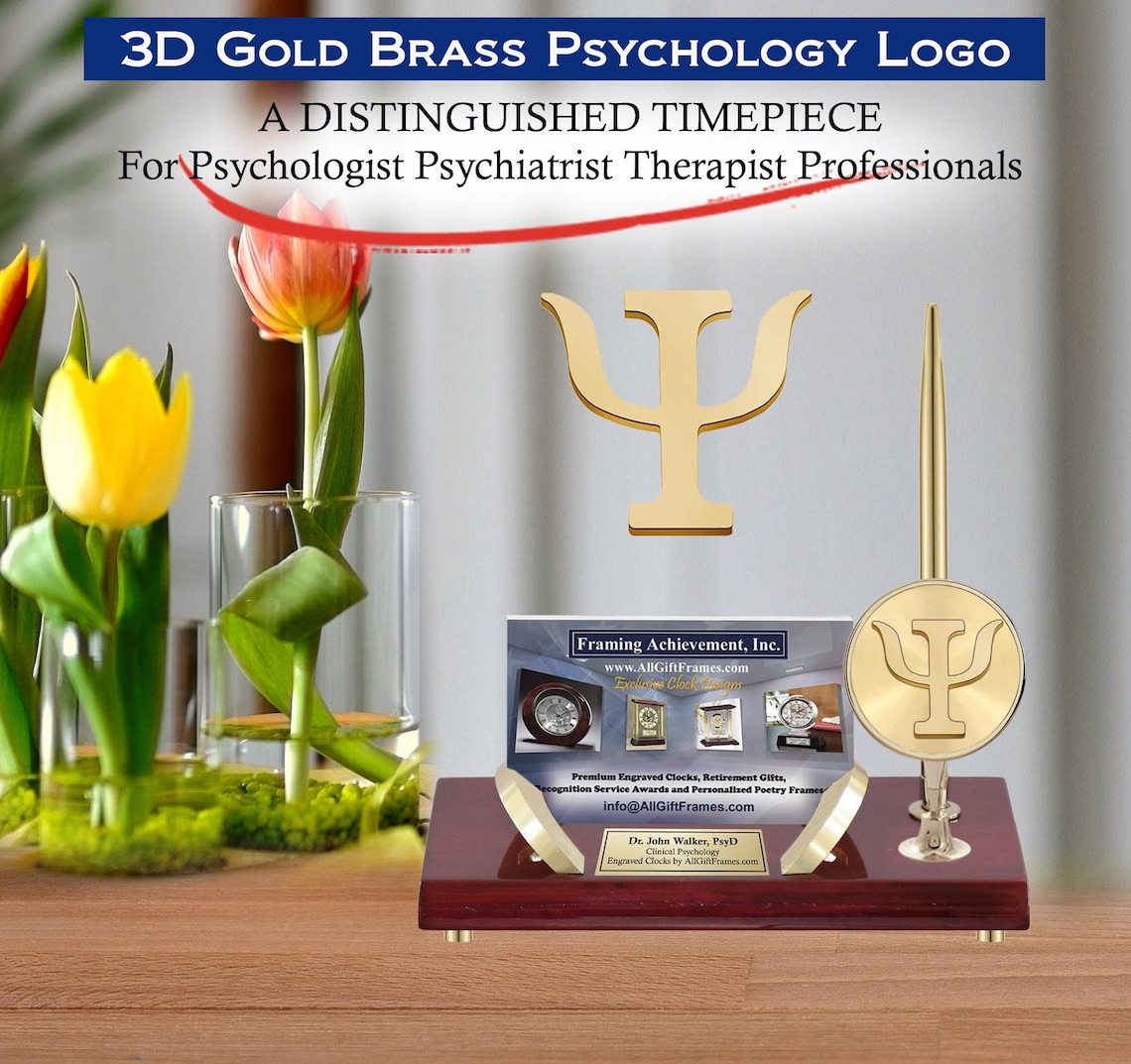 Therapist Engrave Desk Pen Congratulation Psychology Logo Service Award ...