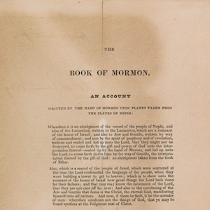 Book of Mormon 1st Edition - Etsy
