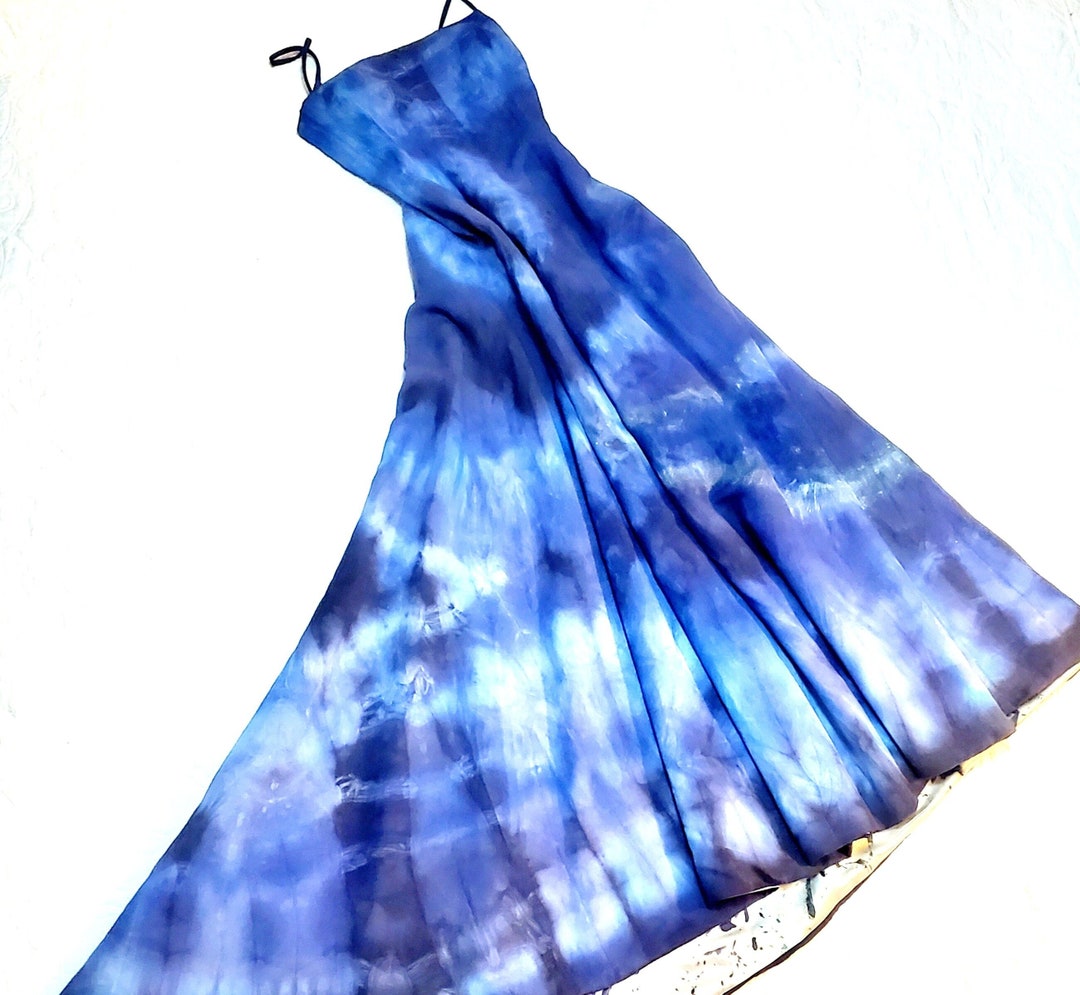 Hand Painted Wedding Dress, Tie Dyed Linen Dress, Trash the Dress ...