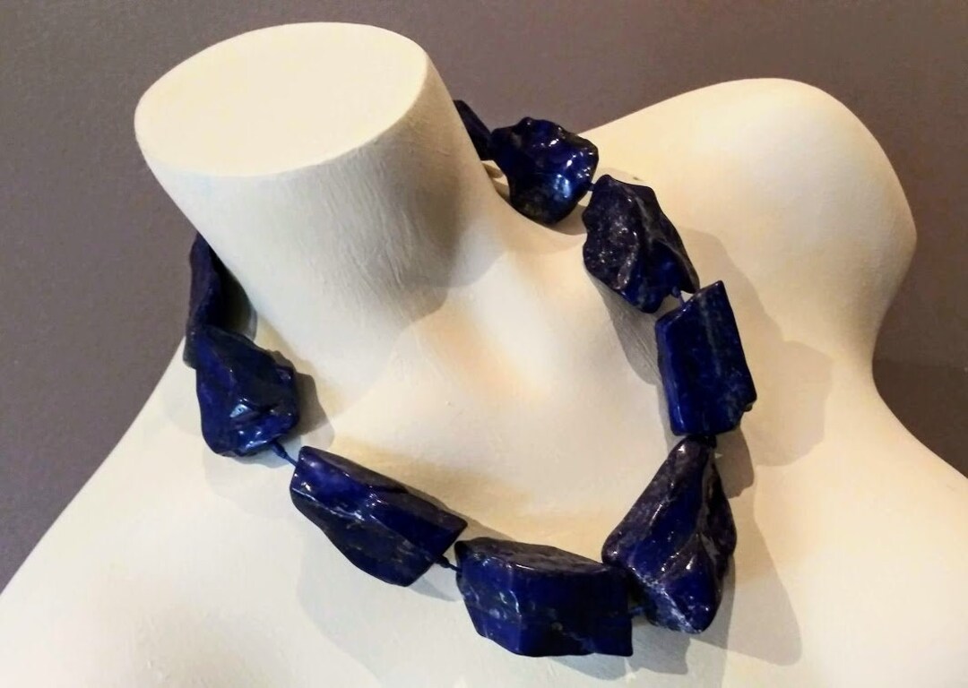 Mother's Day Gift, Lapis Necklace, Large Chucks of Stone, Gift for Her ...