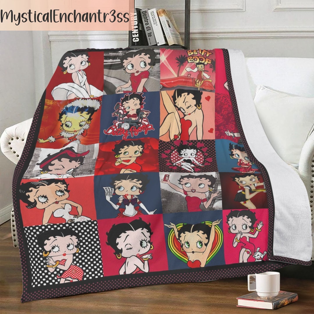 Betty Boop Personalized Blanket, Betty Boop Fleece Blanket, Betty Boop ...