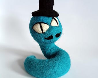 Felted Caterpillar Wool Toy. Needle Felted Natural Wool Toy. Handmade ...