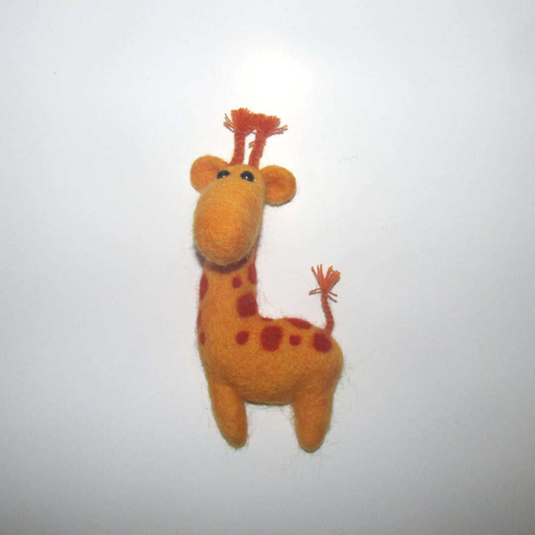 Felted Giraffe Toy. Needle Felted Natural Wool Toy. Handmade Unique ...