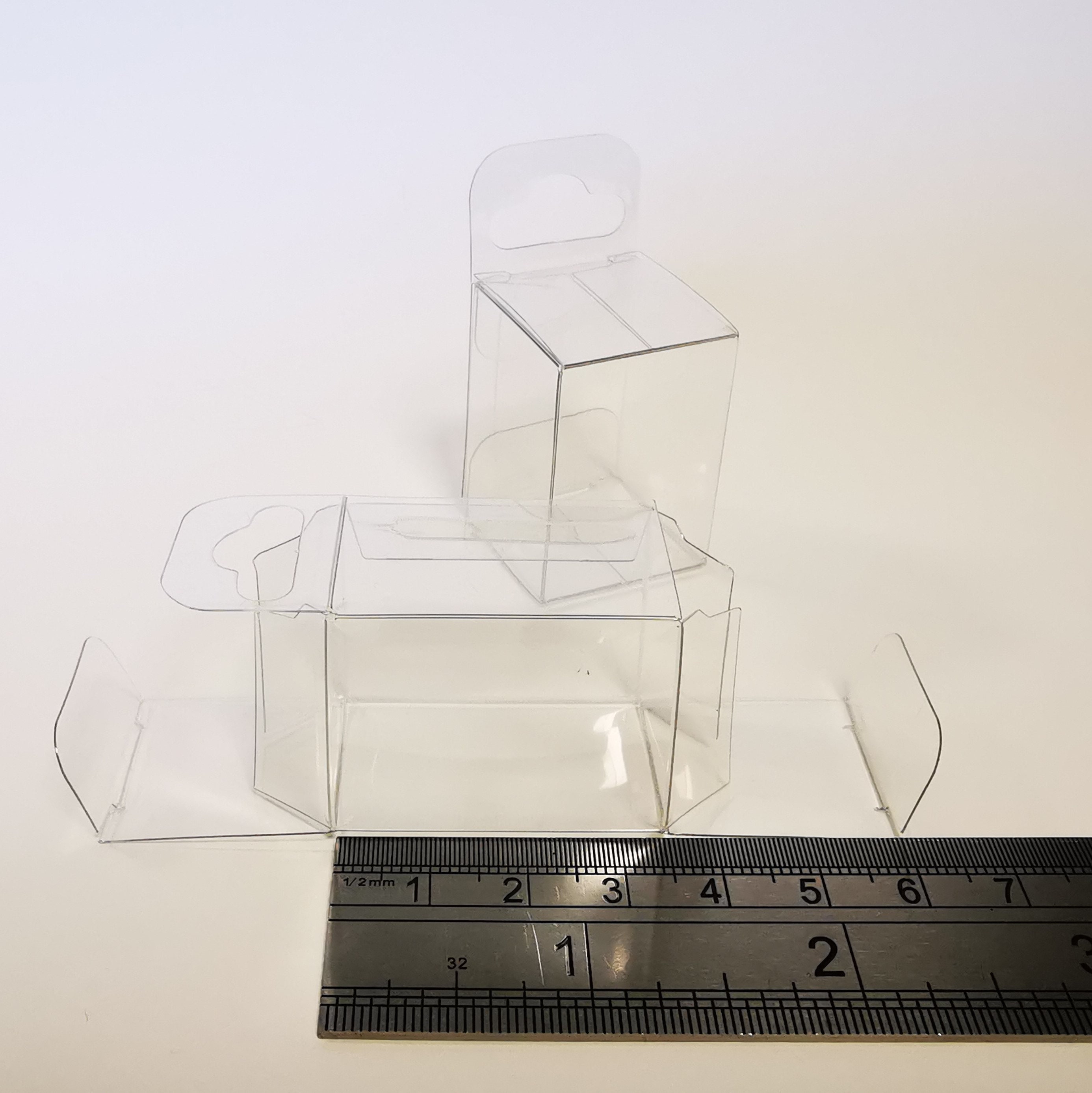 Small Box 2.5x2.5x3.5cm 10pcs, With Hanger, Crystal Clear PVC Box - Etsy