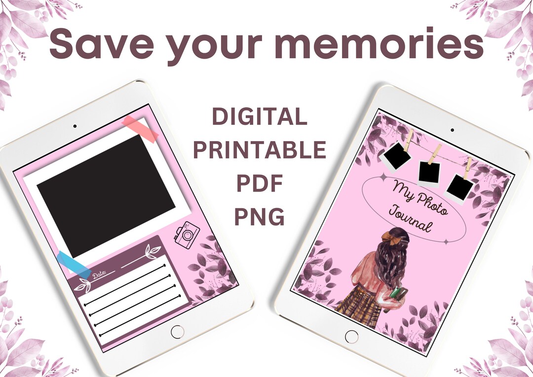 Digital Photo Journal PDF PNG | Printable PDF | Photo Memories Png ...
