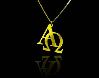 Alpha Omega Pendant | Etsy