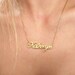 Real Gold Name Necklace Custom Gold Name Necklace Gold - Etsy