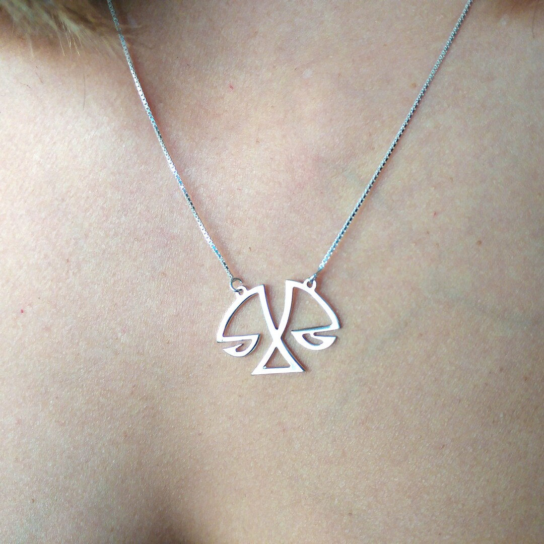 Silver Libra Zodiac Sign Necklace Sterling Silver Libra Necklace Libra ...